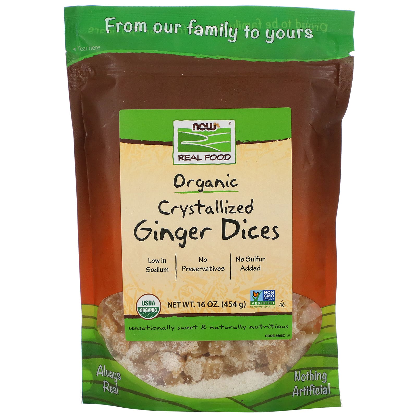 Now Foods, Ginger Dices- No, ORGANIC LB | HiLife Vitamins