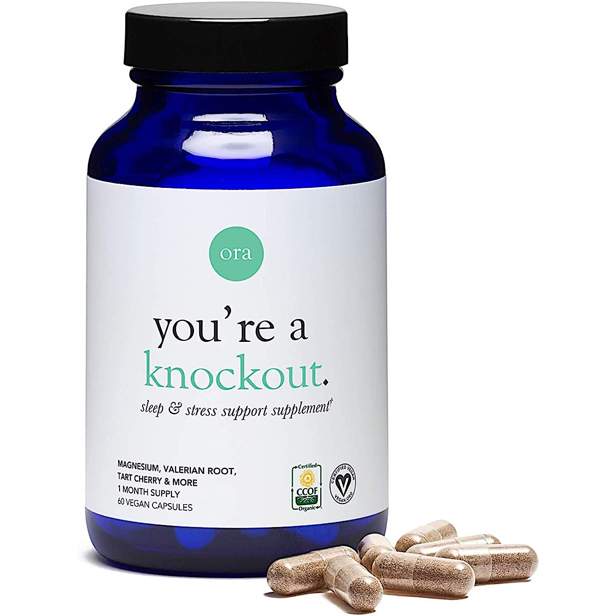 Ora Organic, You're a Knockout: Sleep & Stress Support, 60 Capsules ...