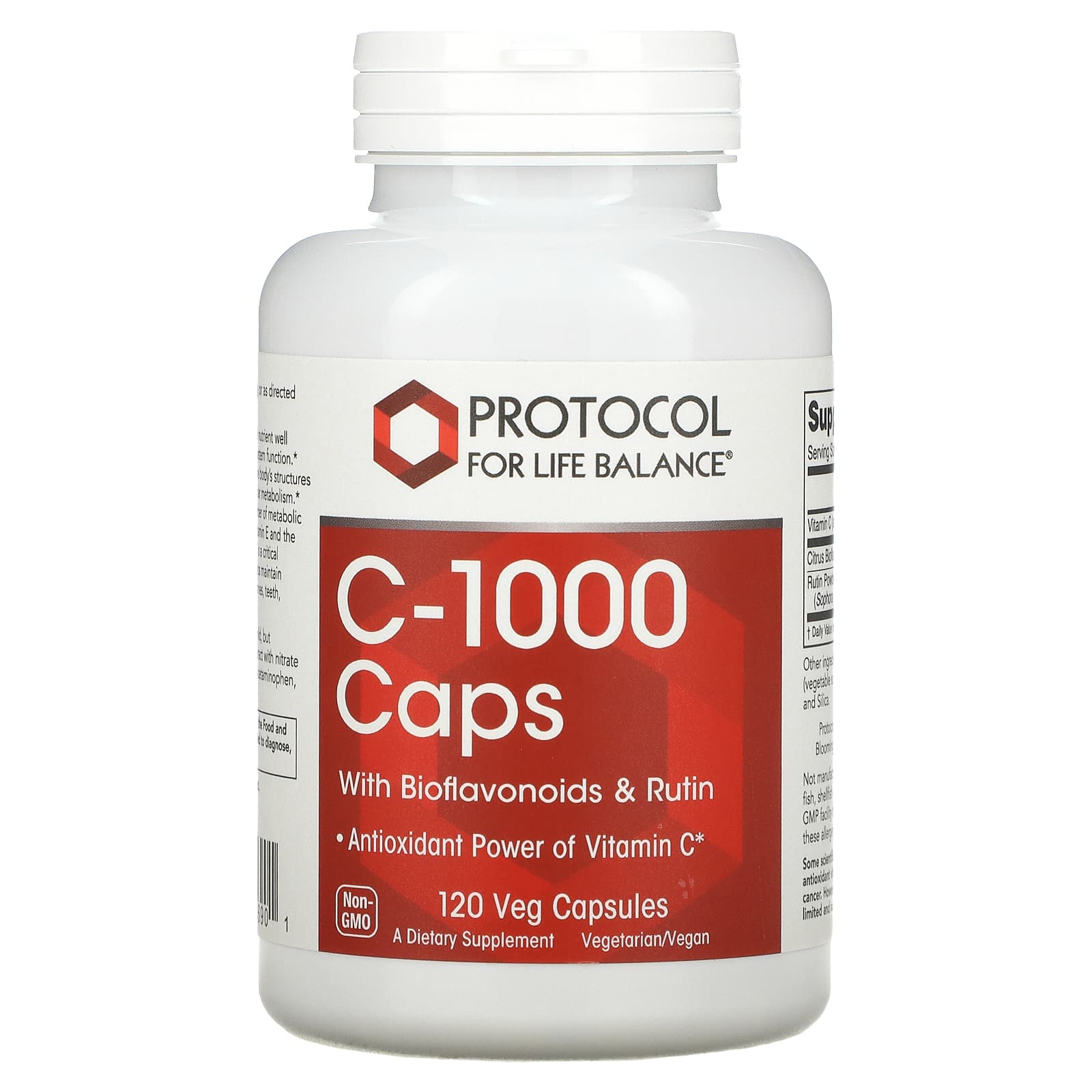 Protocol For Life Balance, C-1000, 120 Veg Capsules | HiLife Vitamins