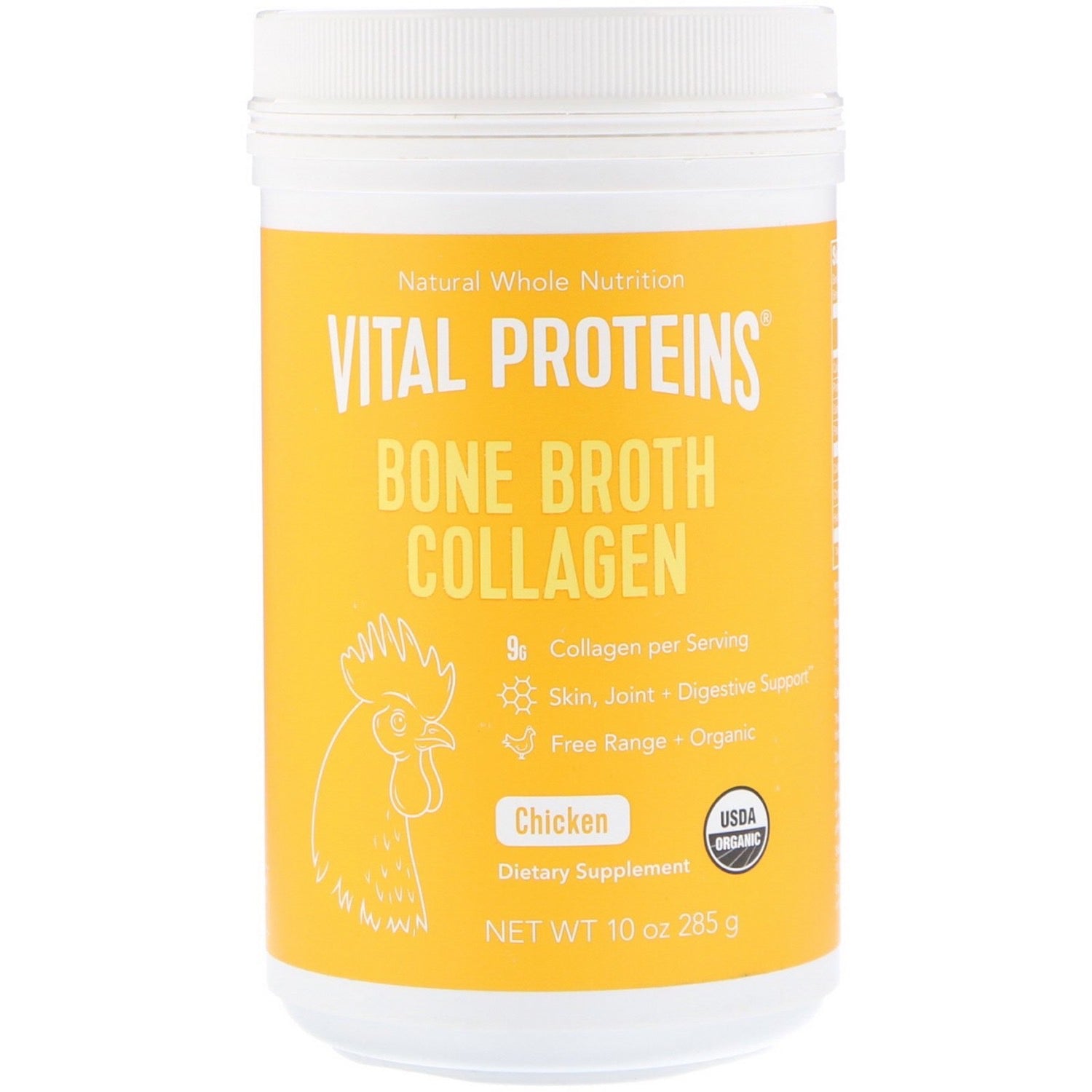 Vital Proteins, Organic Chicken Bone Broth, 10 Oz - 850232005584 ...